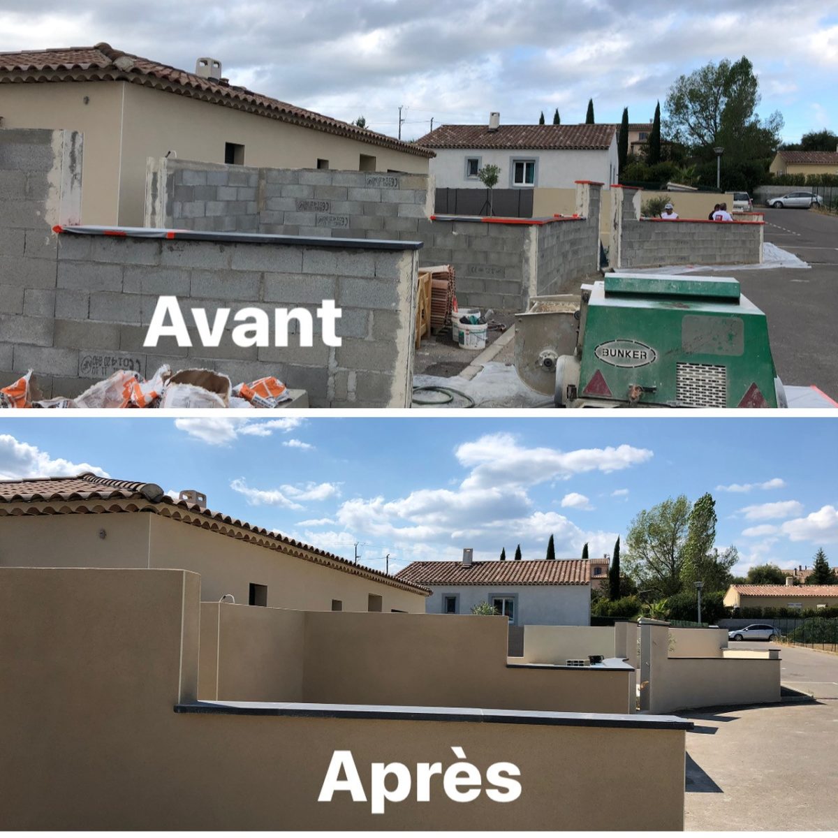 Façade finition gratté – VAR CONSTRUCTION